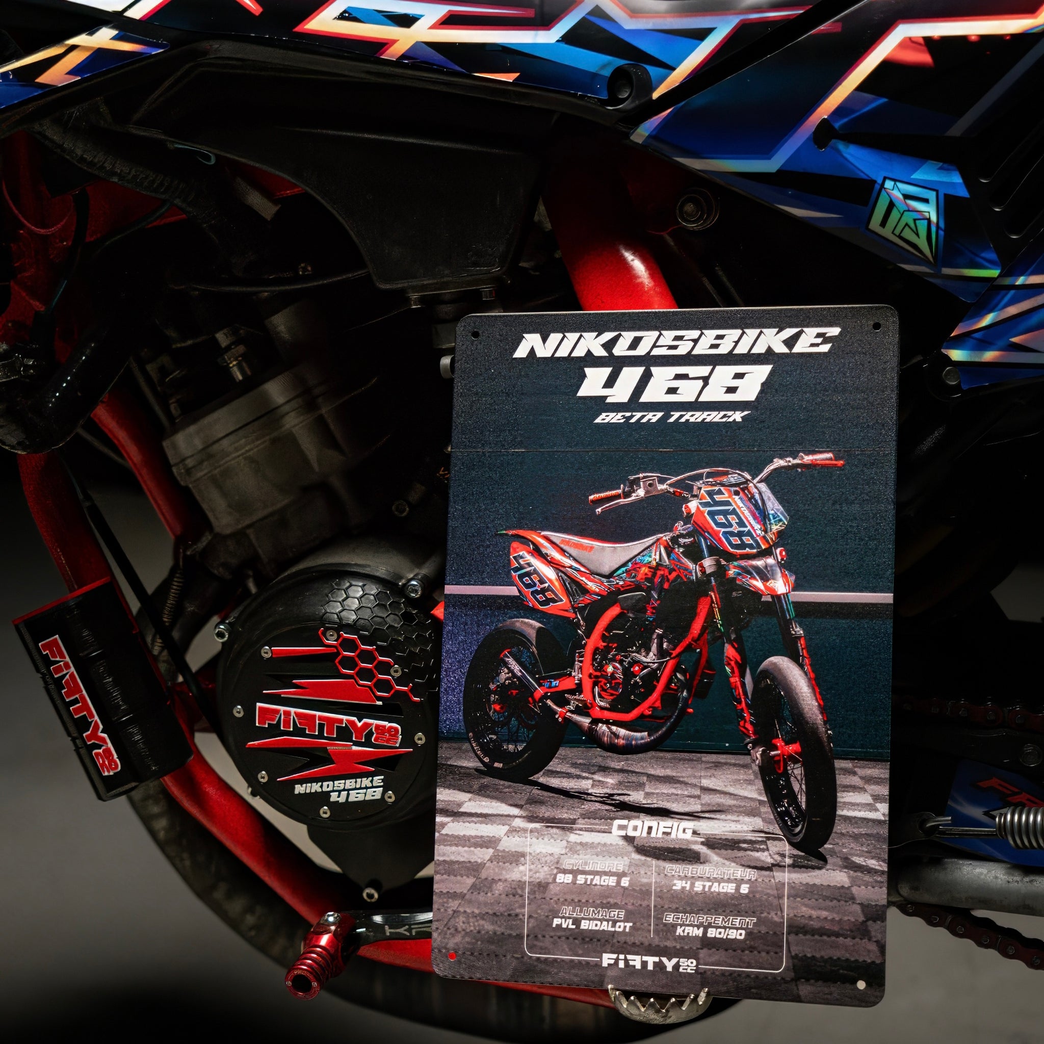 Cadre Moto Personnalisé | Idée Cadeau pour Motard | FIFTY