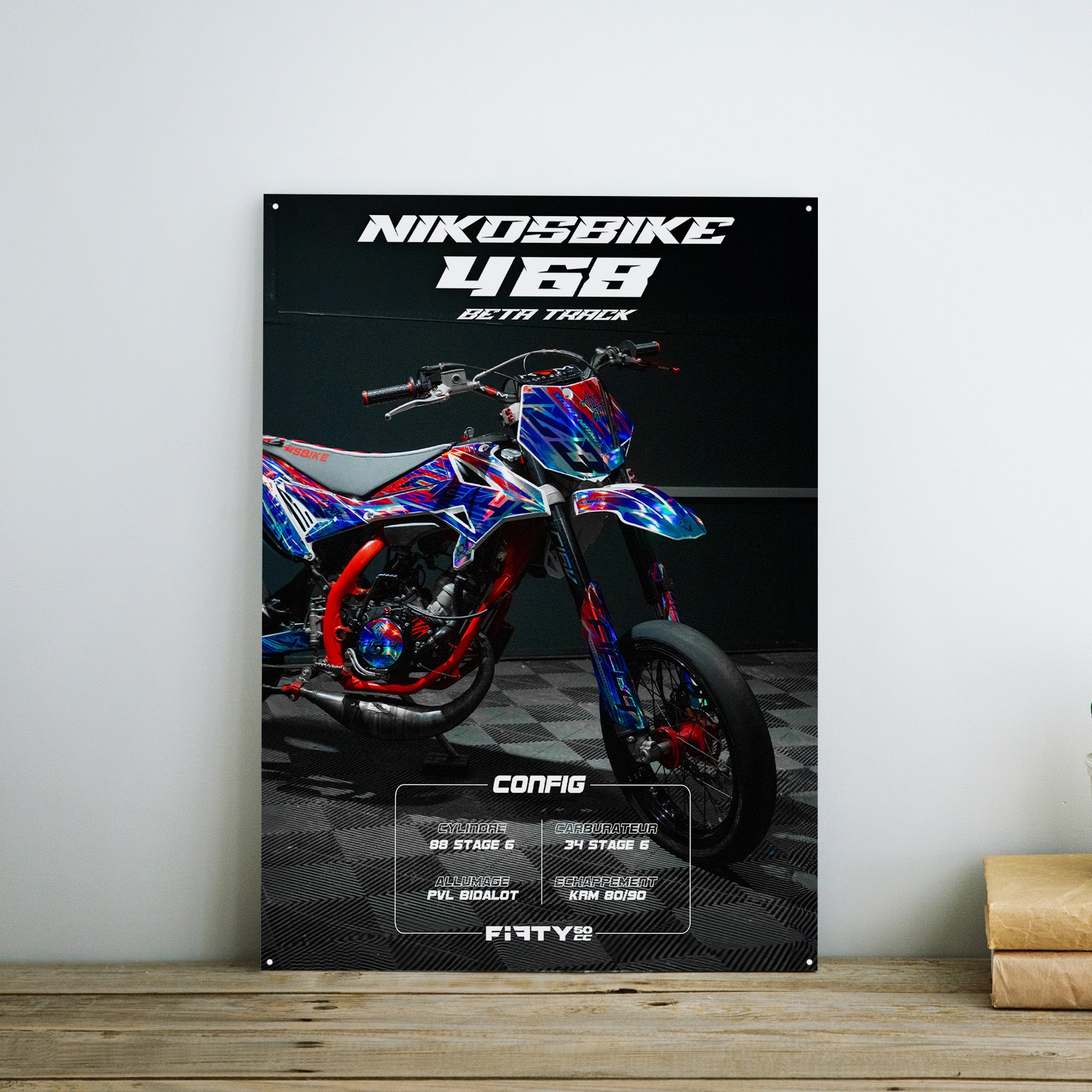 Cadre Moto Personnalisé | Idée Cadeau pour Motard | FIFTY